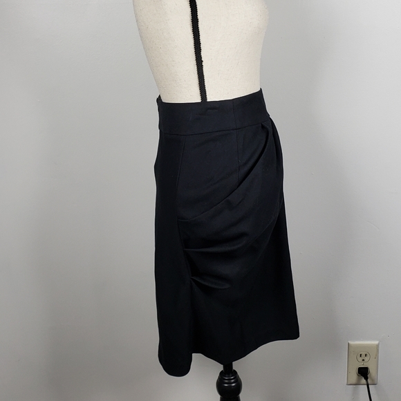 Aryn K | Skirts | Aryn K Black Tulip Gathered Pencil Midi Skirt L ...